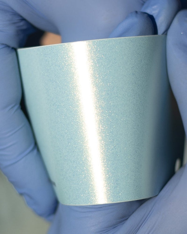 Satin Diamond Powder Blue Gold Shift Vinyl – Aura Vinyl